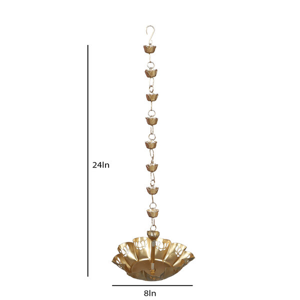 Hanging Flower Cut Urli Set of 2